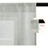 East Urban Home 2 Panels White Faux Linen Sheer Curtains - Rod Pocket ...