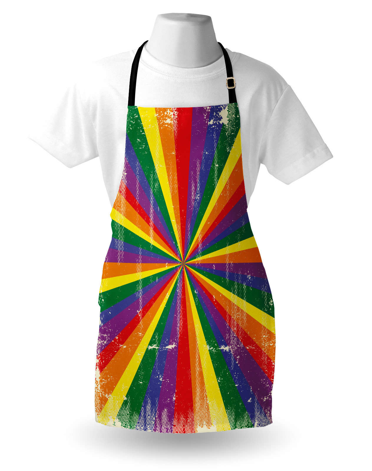 East Urban Home Pride Apron Unisex, Vintage Radial Scratched, Adult ...