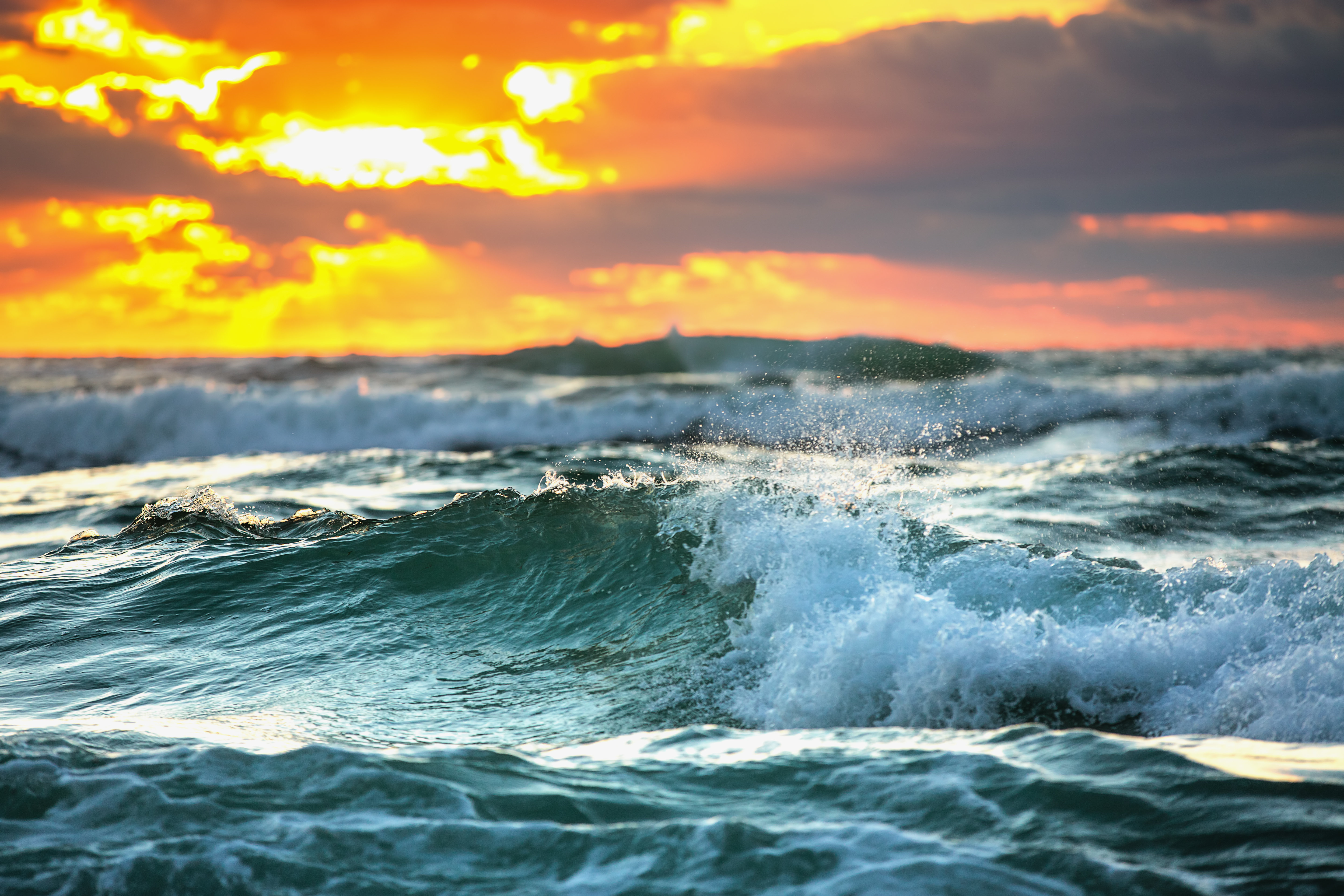 Highland Dunes Sunrise Wave - Wrapped Canvas Photograph | Wayfair