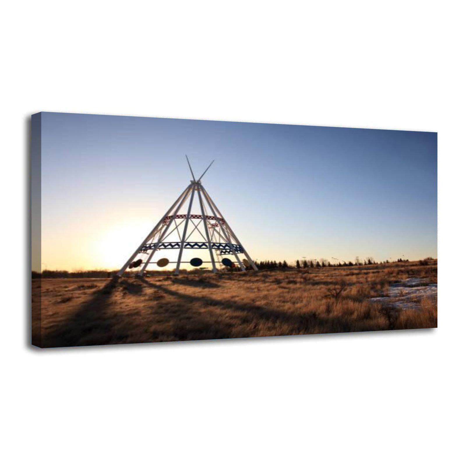 Union Rustic Canvas Wall Art Medicine Hat Saamis Teepee Wall Decor for ...
