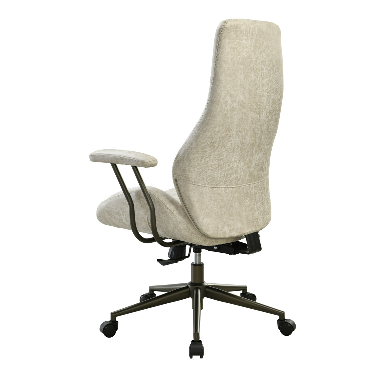 17 Stories Kalysia Ergonomic Suede Office Chair Home Office Desk Chair ...