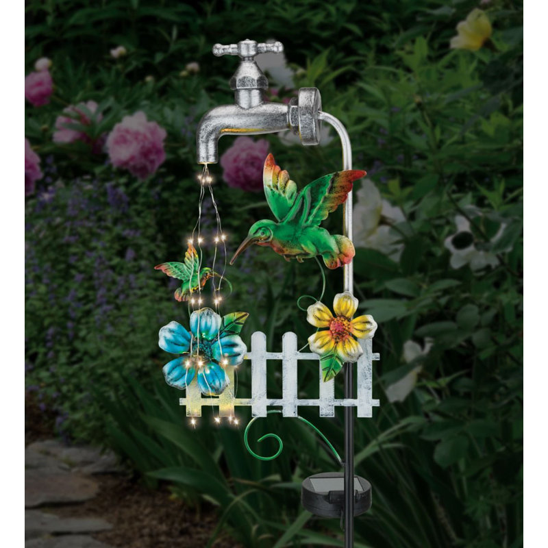 Regal Art & Gift Faucet Solar Stake - Hummingbird | Wayfair