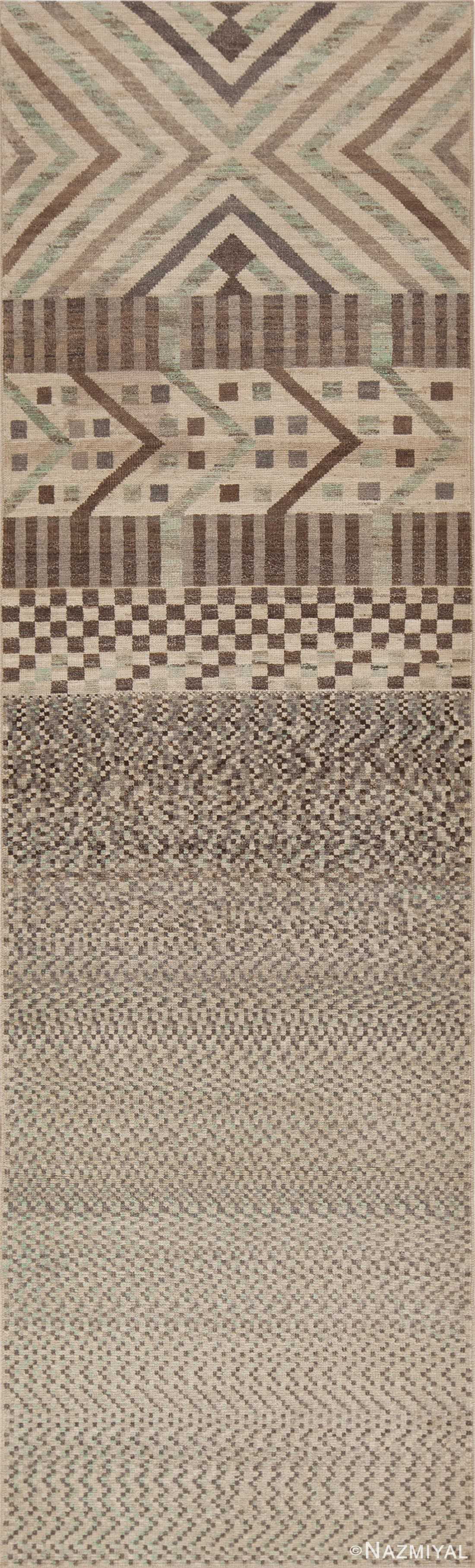 Nazmiyal Collection One-of-a-Kind Tribal Geometric Light Cream Neutral ...