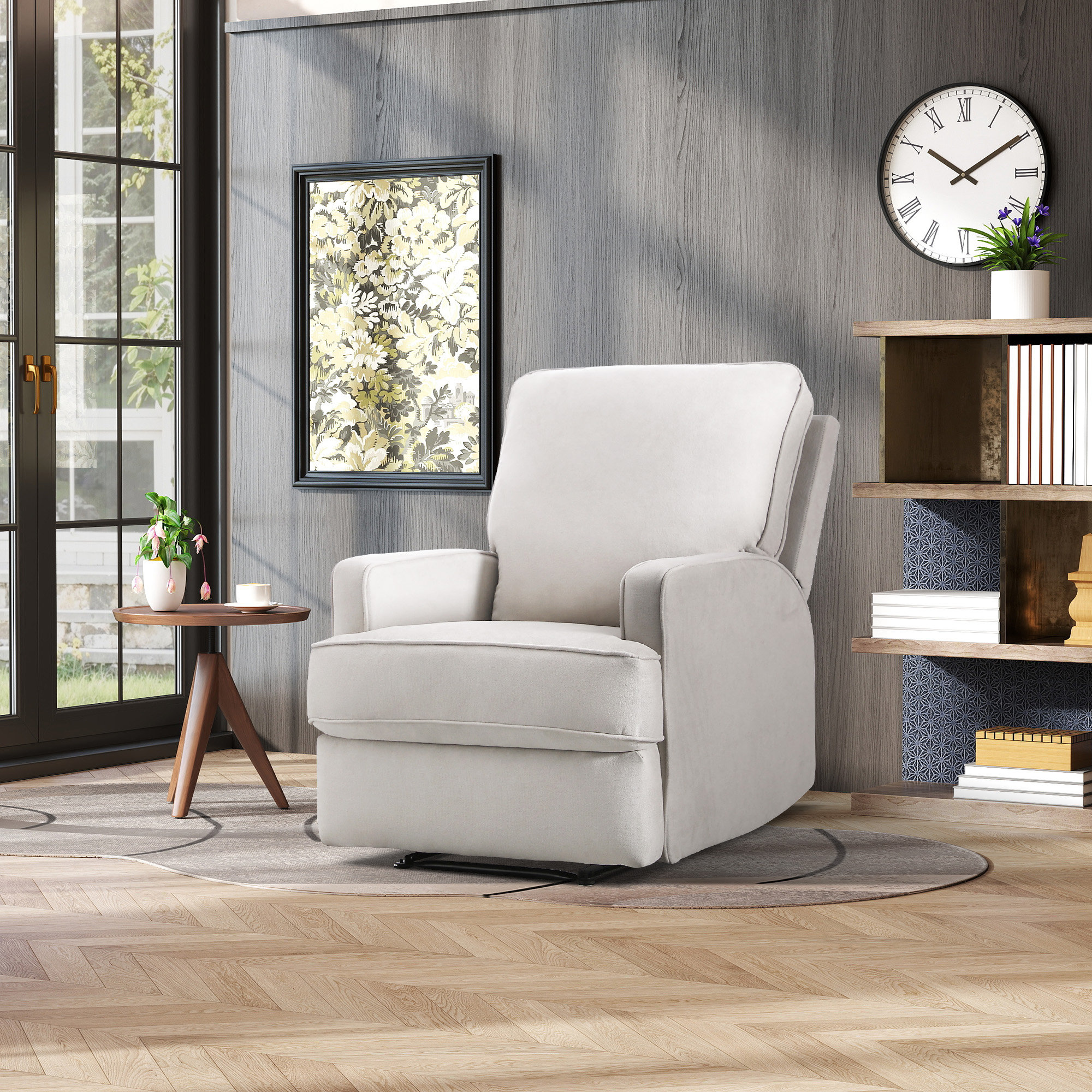 Ivy Bronx Stearne 29.5" Wide Modern Soft Linen Upholstered Manual ...