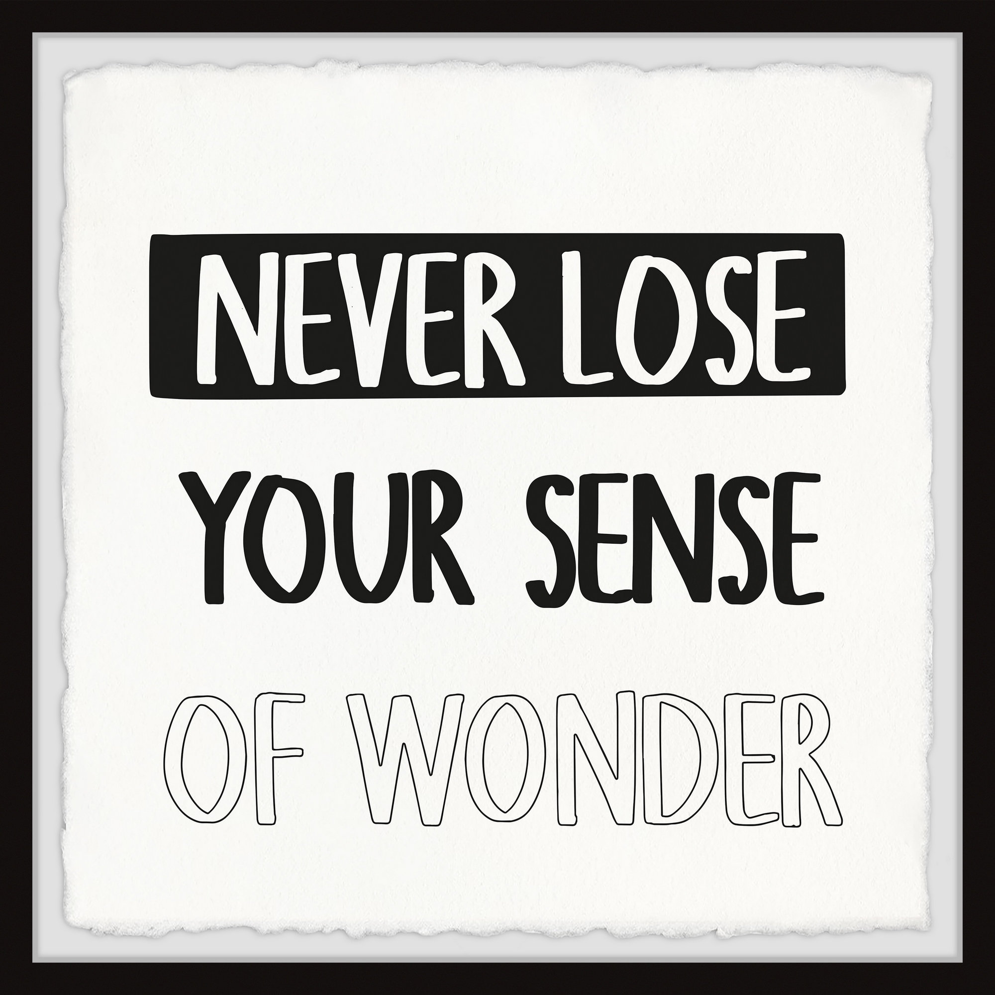 Marmont Hill 'Never Lose Your Sense of Wonder' Framed Print | Wayfair