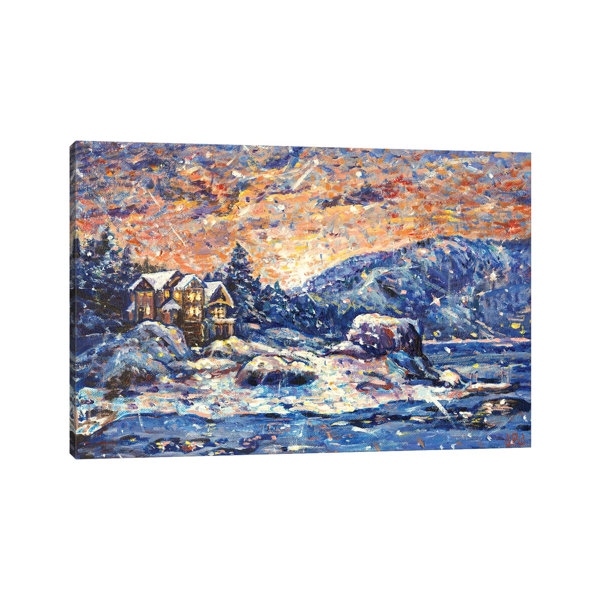 Alpen Home Holiday House by Jeff Johnson - Wrapped Canvas Painting ...