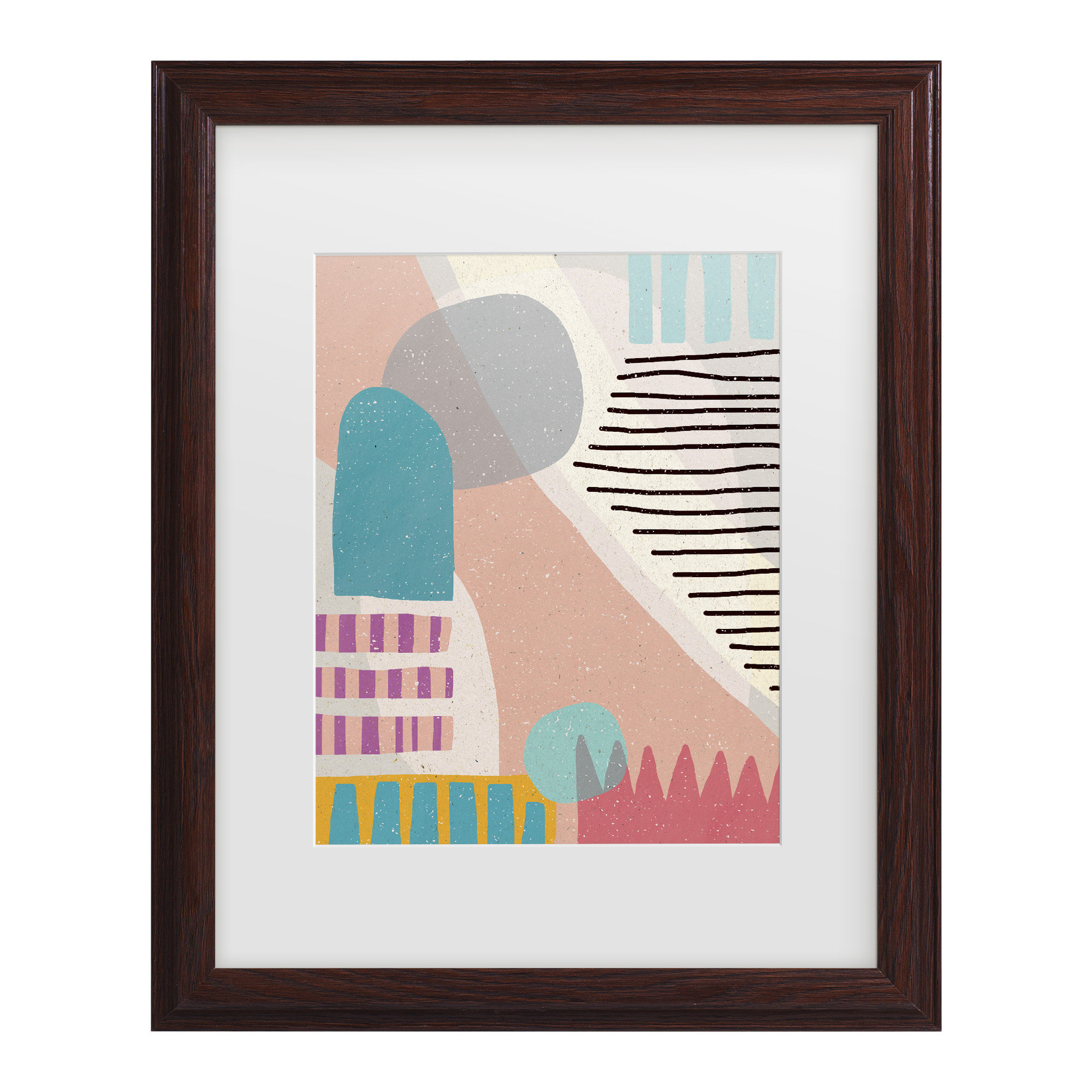 Ebern Designs Aylin Demir The Secret Geometry Matted Framed Art | Wayfair