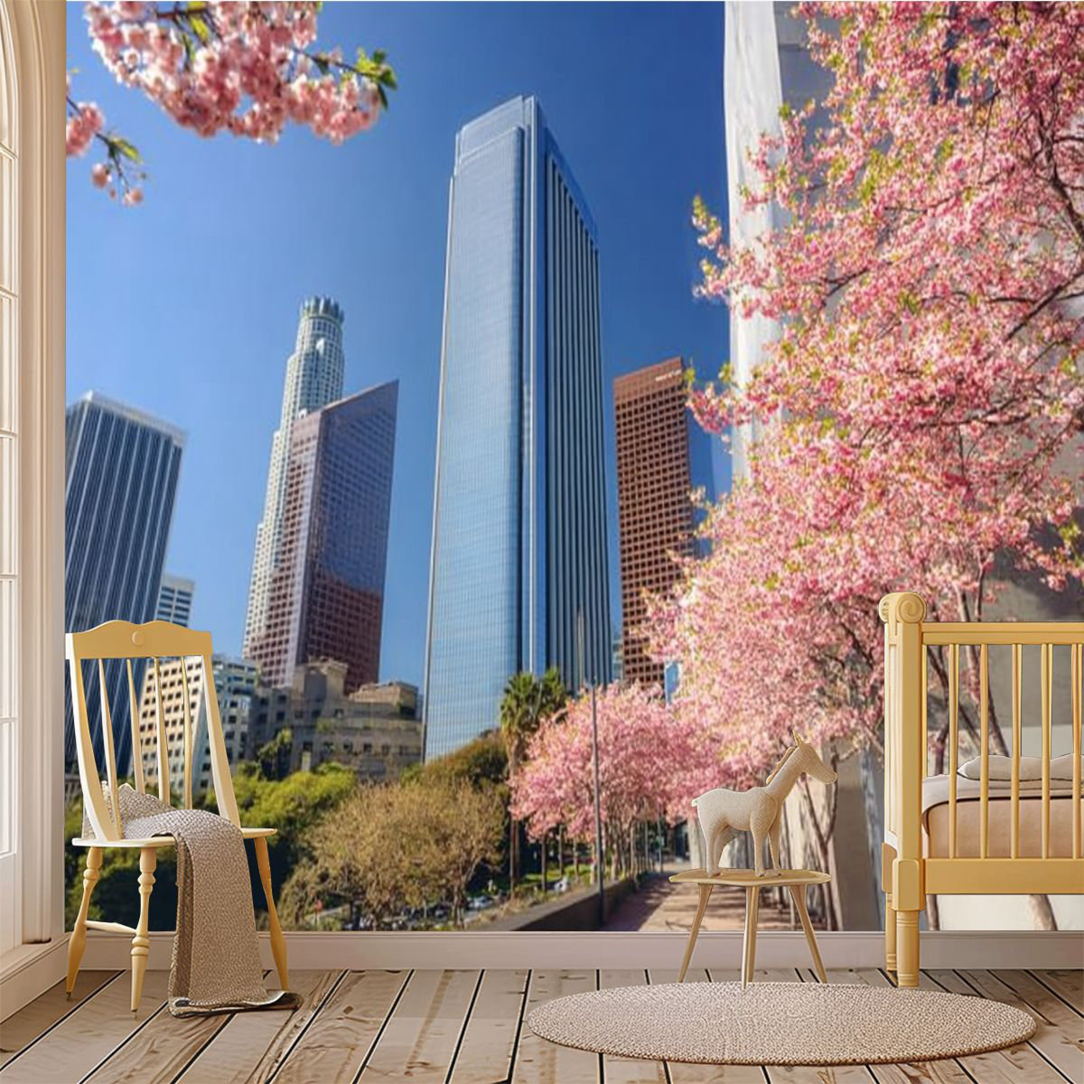 Latitude Run® Peel and Stick Wallpaper Wall Mural Los Angeles Wall Art ...