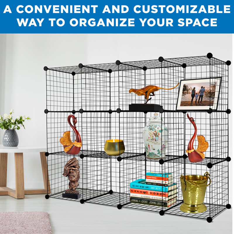 Mount-It! Wire Cube Storage Organizer - 12 Cubes & Reviews | Wayfair