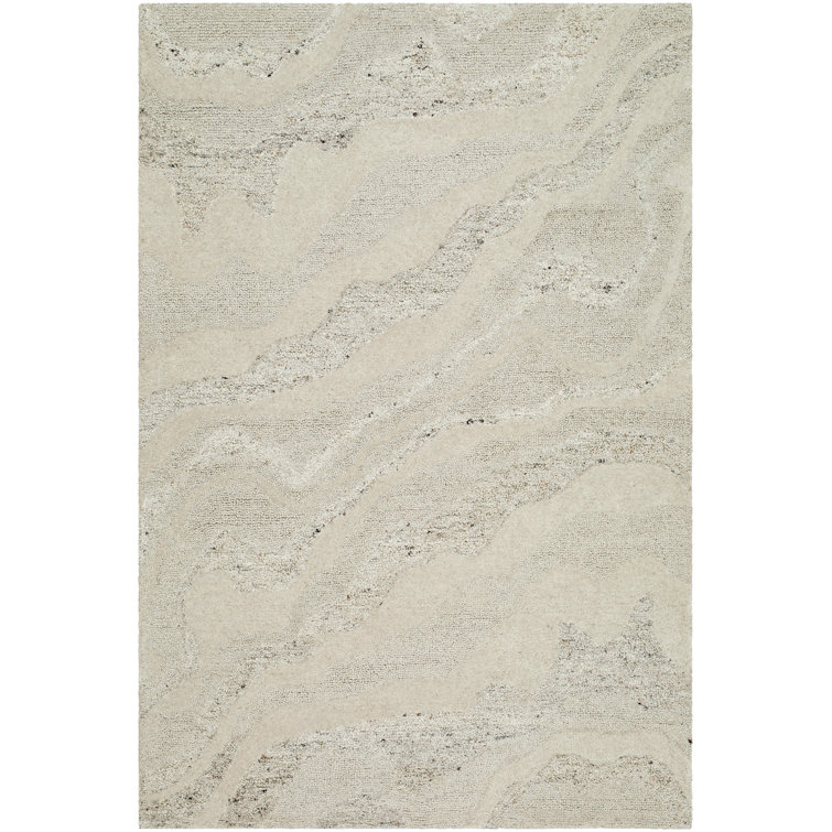 Wrought Studio Esain Hand Tufted Wool Abstract Rug | Wayfair