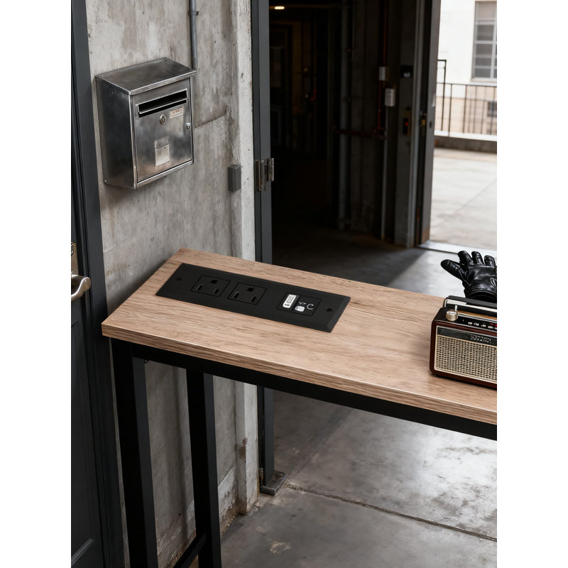 17 Stories Narrow Console Table With Charging Station, Behind Couch ...