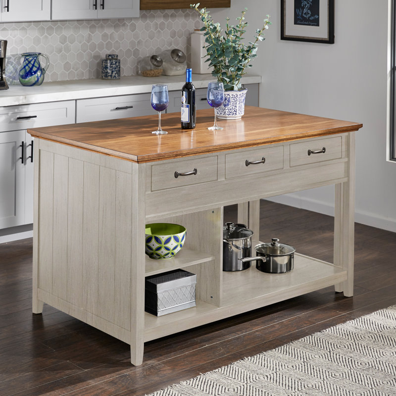 Kingstown Home Spadina Wood Kitchen Island & Reviews | Wayfair