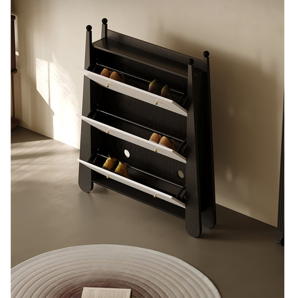 DICIXA French Flip Bucket Shoe Cabinet 12 Pair Shoe Storage Cabinet ...