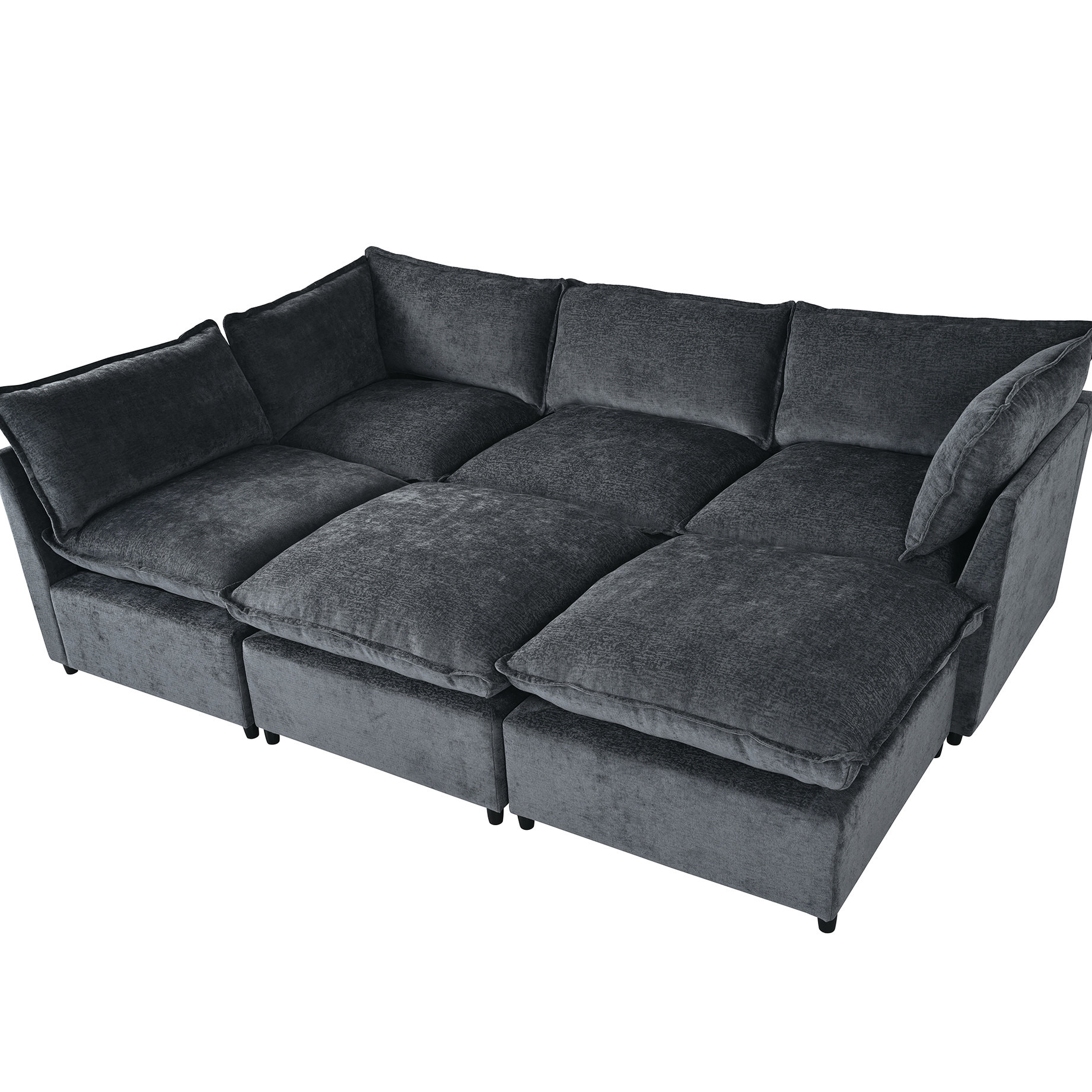 Latitude Run® Modern Large U-shape Sectional With Removable Ottomans ...