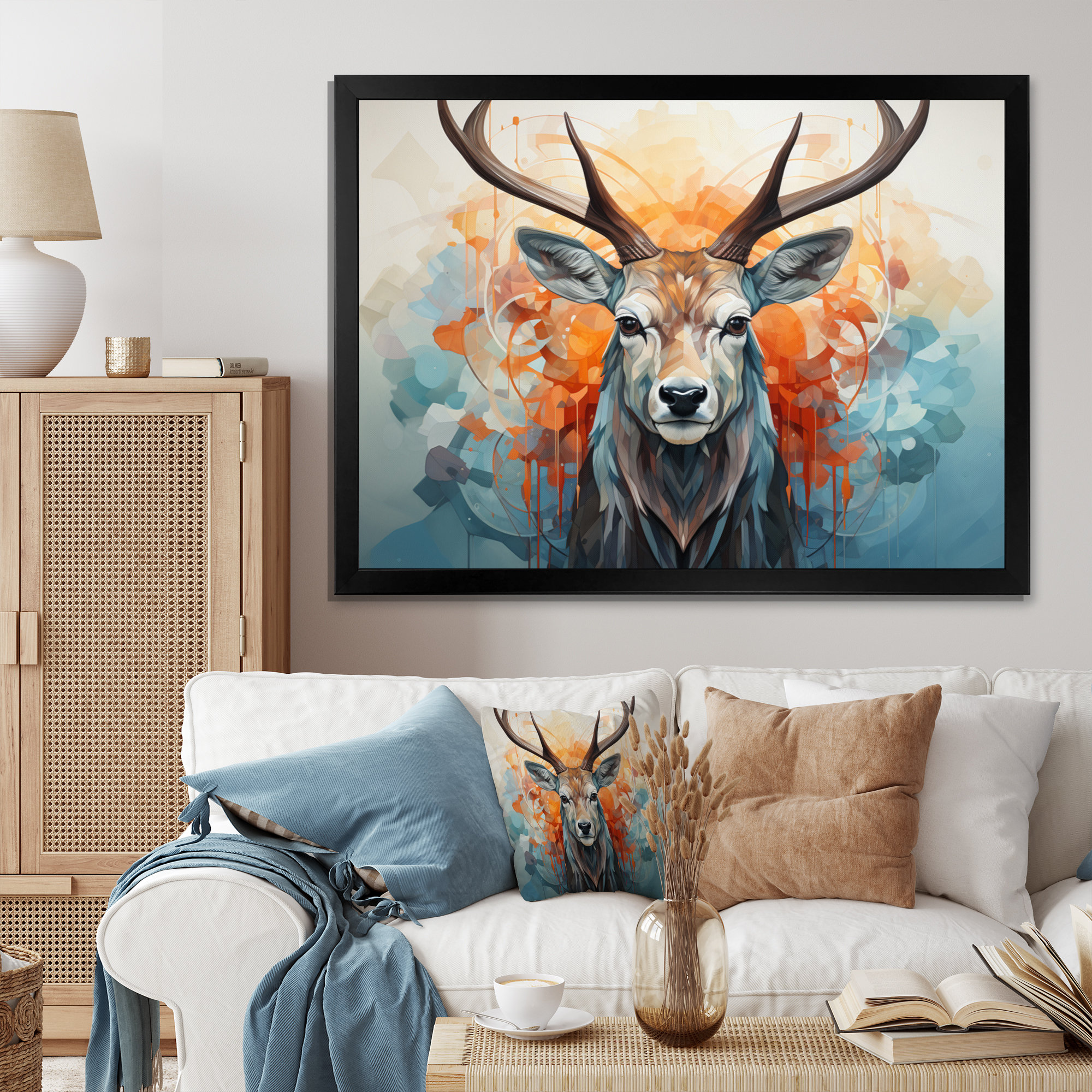 Millwood Pines Bartruff Geometric Antelope I Framed On Canvas Print ...