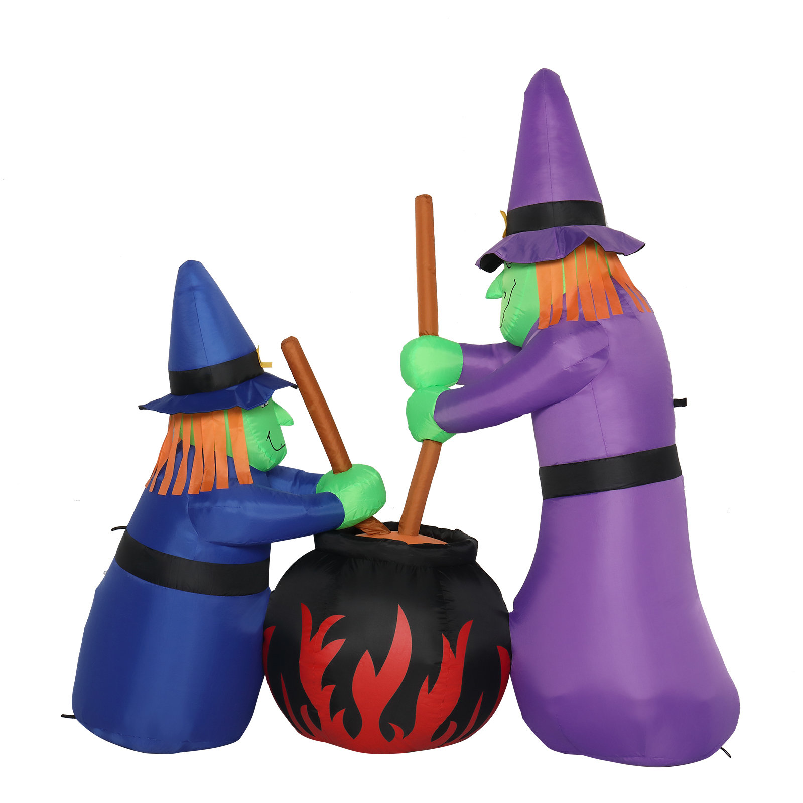 The Holiday Aisle® Dimmitt Two Witches with Pot Inflatable Halloween ...
