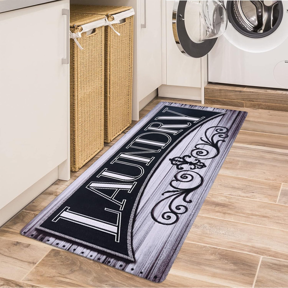 Winston Porter Farmhouse Washable Laundry Room Rug Runner Non Slip ...