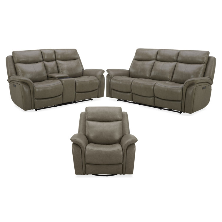 Southern Motion Grayson Zero Gravity Leather Reclining Cobblestone ...