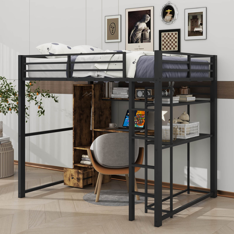Mason & Marbles A Full-Sized Metal High-Sleeper Bed, Complete With An ...