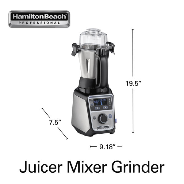 Hamilton Beach® Professional 2.2 HP 120V Juicer Mixer Grinder with 3 ...