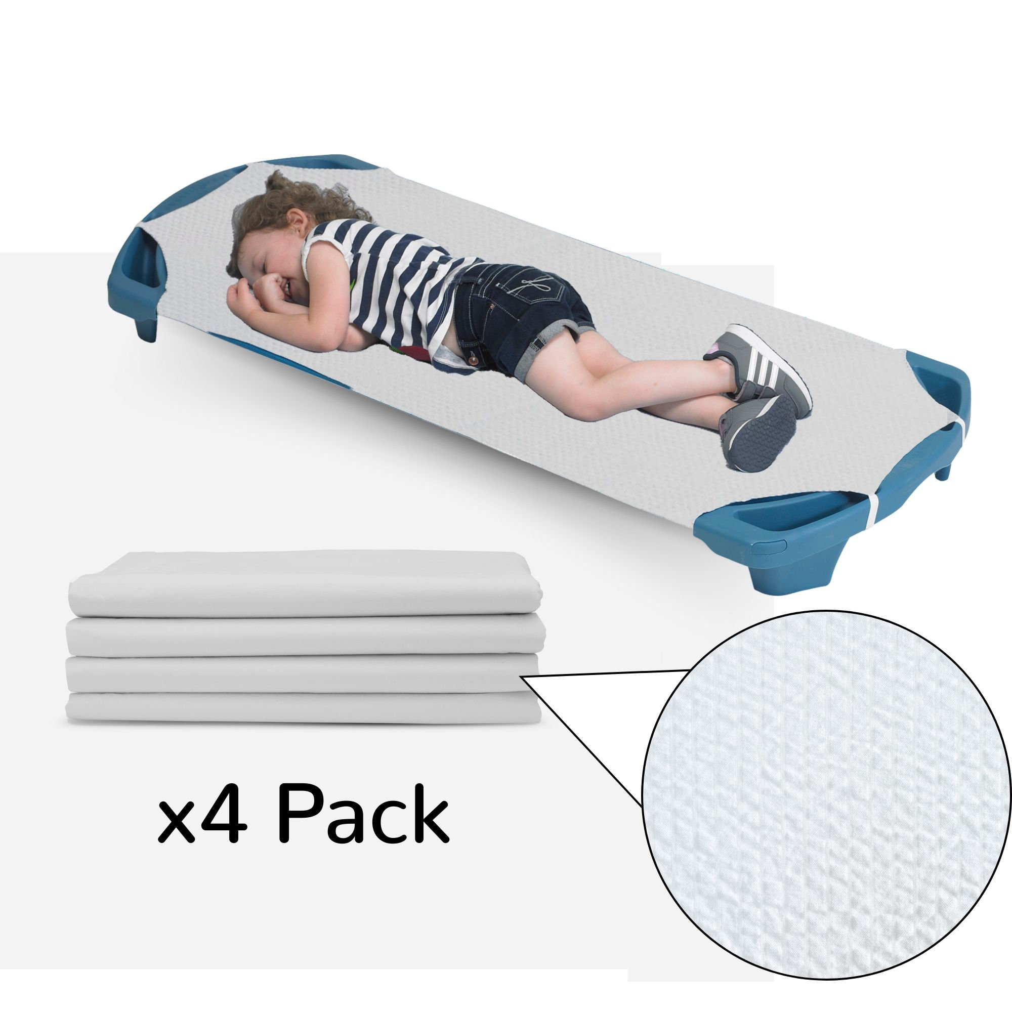 Children's Factory Angels Rest White Cot Sheet - Set Of 4 | Wayfair