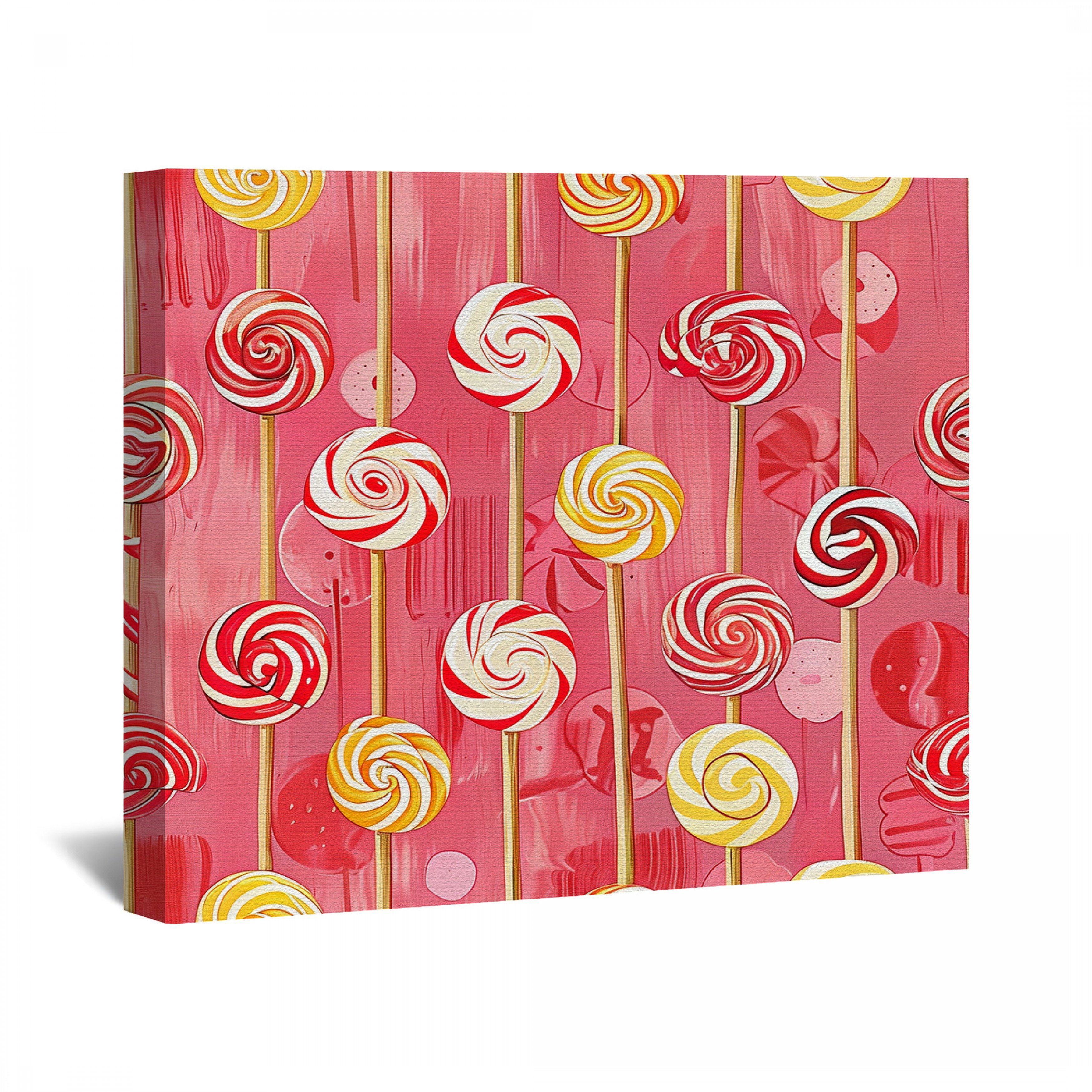 Lark Manor™ Lollipops Canvas Wrap - Candy Wall Decor | Wayfair