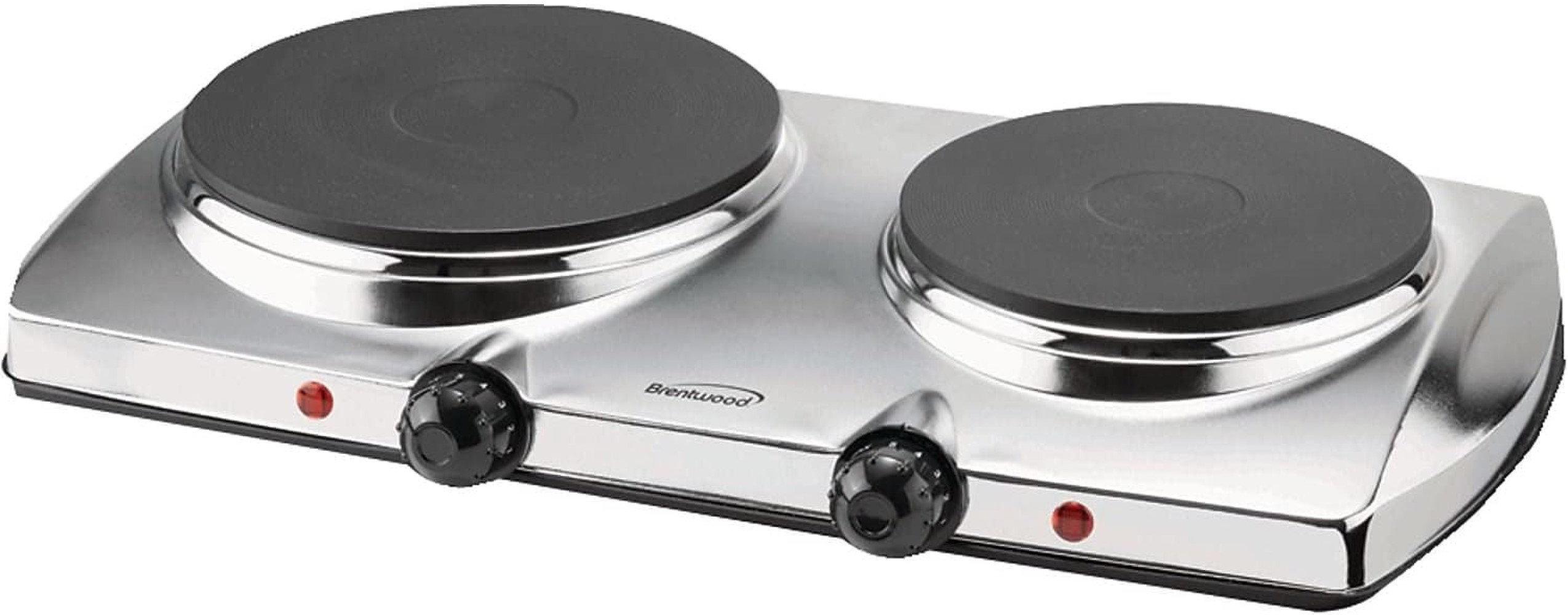 ORIXFORCE Brentwood 1440w Electric Double Hot Plate – Chrome, Portable ...