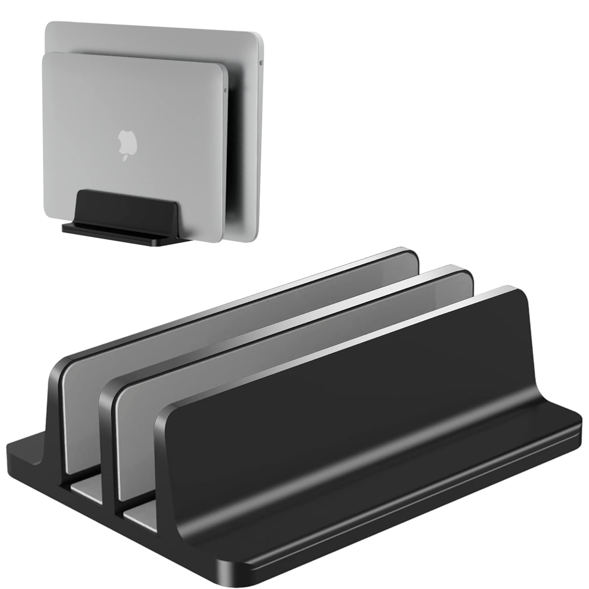 Latitude Run® Vertically Adjustable 2-Slot Aluminum Desktop Laptop ...