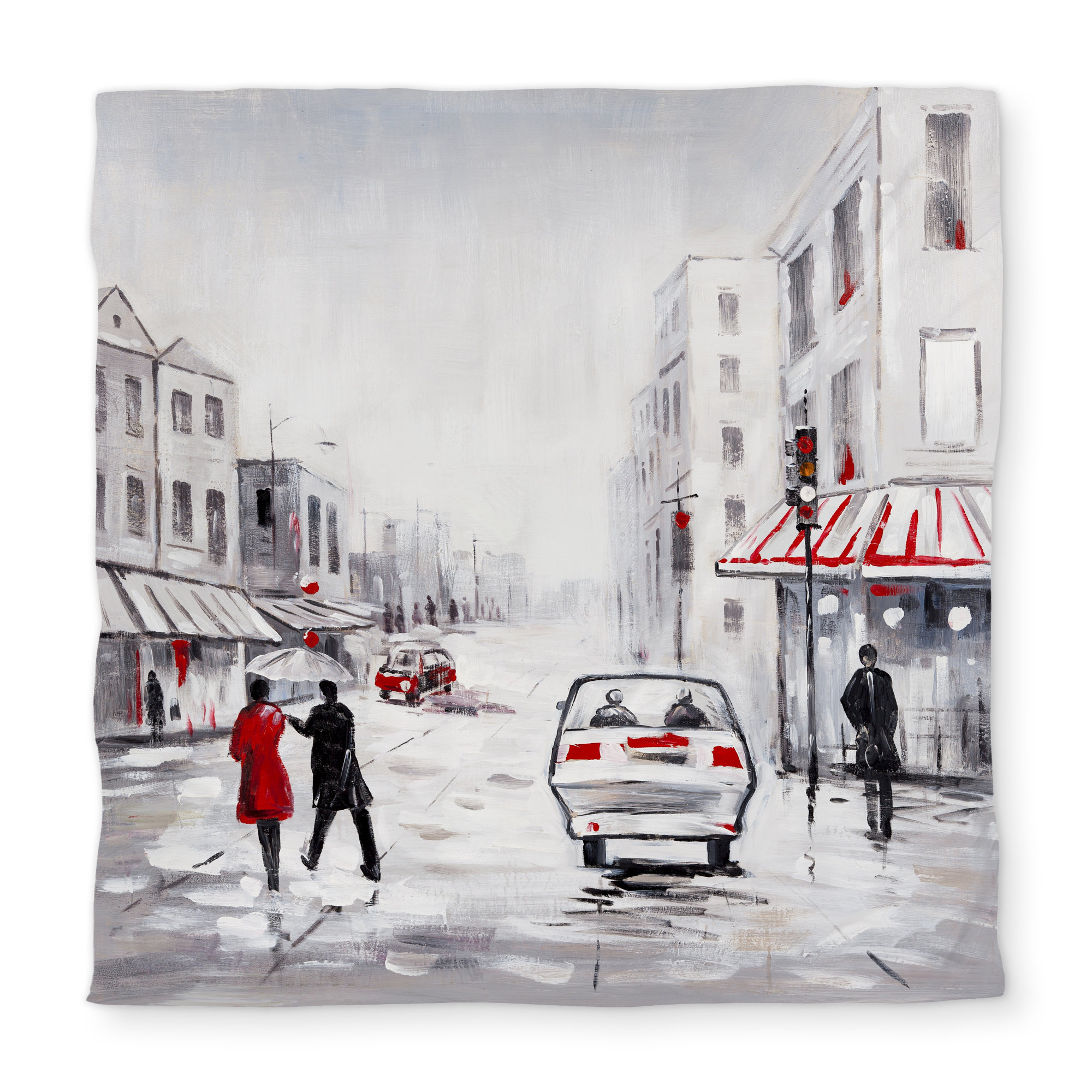 Begin Edition International Inc. Peaceful Street Scene Red Building ...