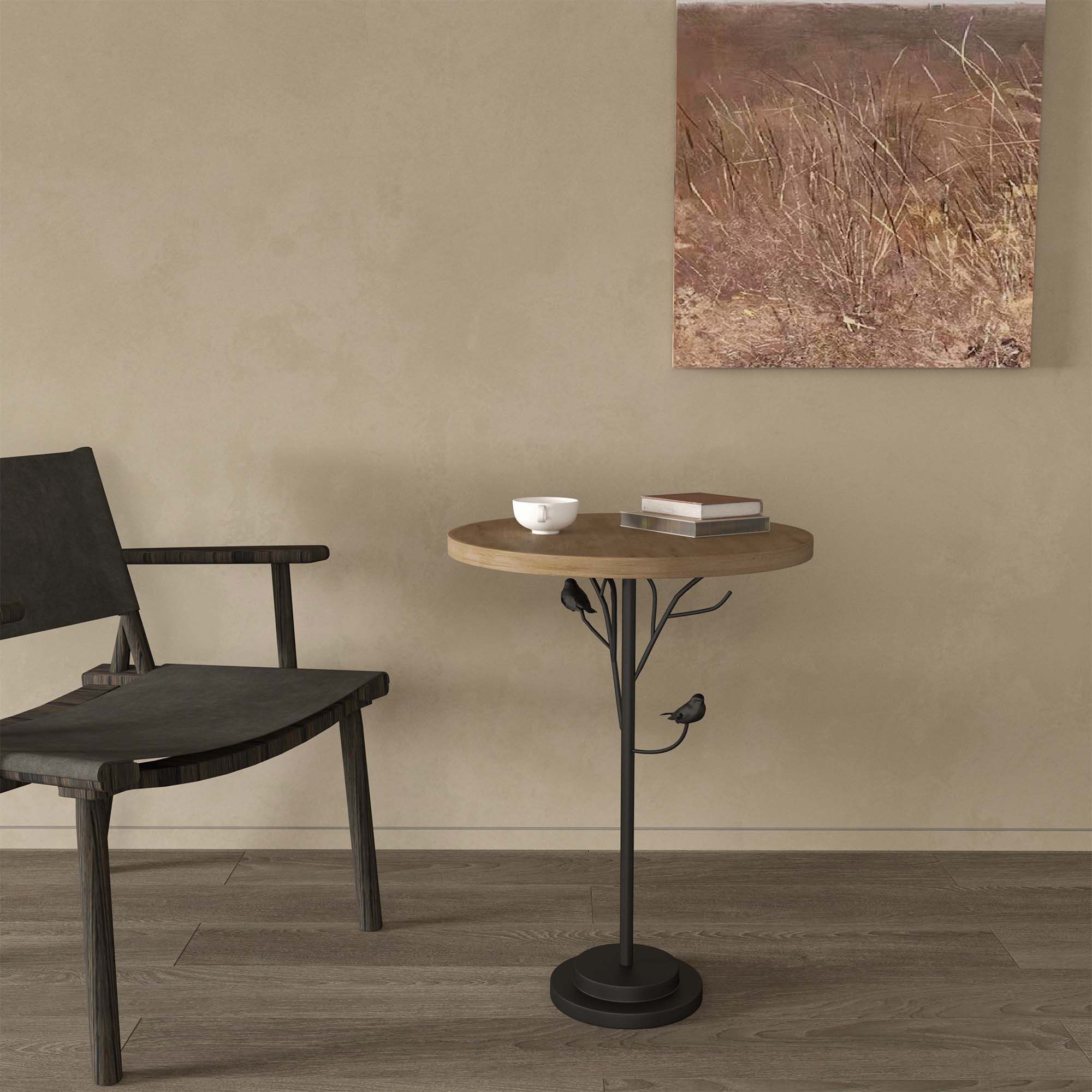 George Oliver Table d'appoint ronde, petite table à boissons pour ...