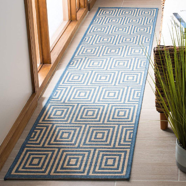 George Oliver Geometric Indoor/ Outdoor Non-Shedding Easy Scrubbing ...