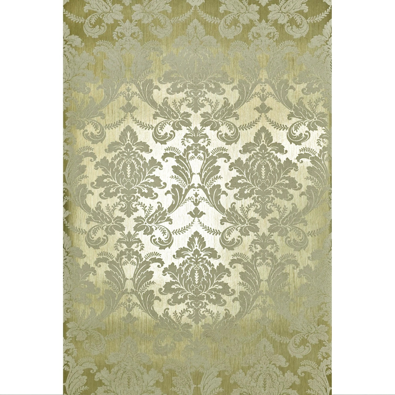 Canora Grey Egerton Yellow Foil Gold Metallic Acanthus Leaves Damask ...