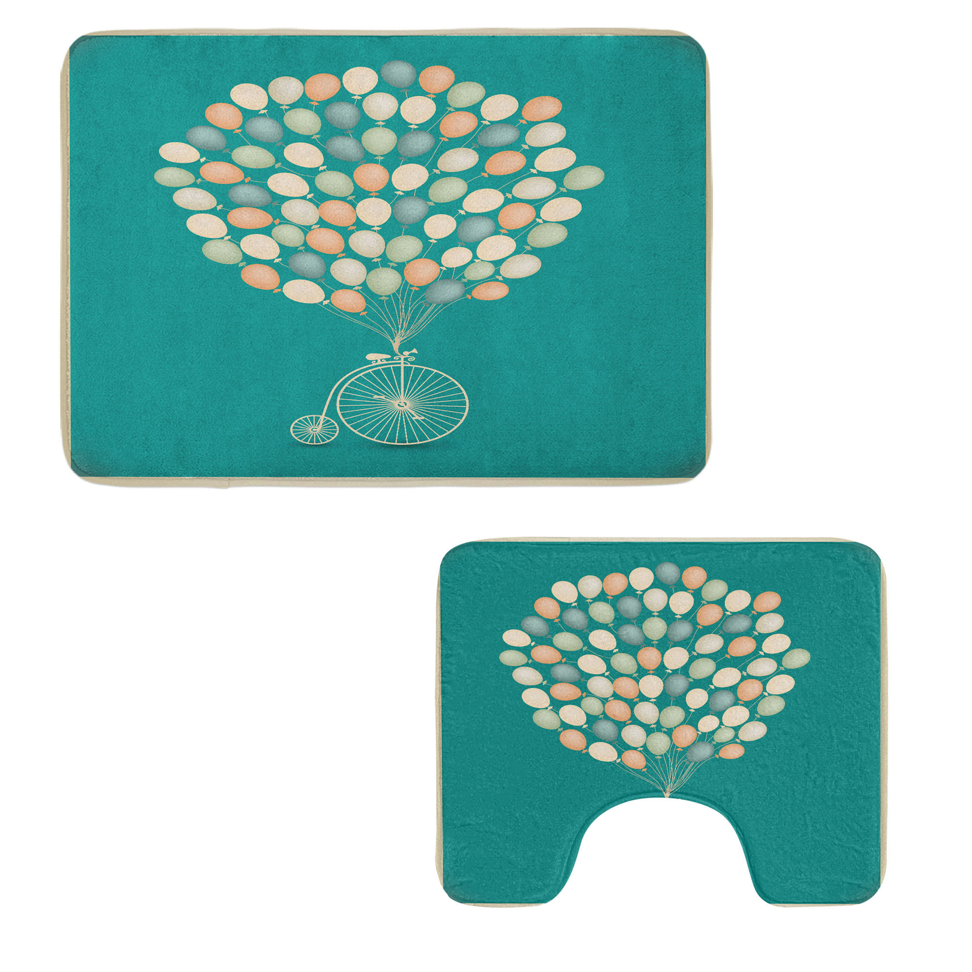 Dakota Fields Vintage Bathroom Rug Set 2 Pieces Rectangle & Contour ...