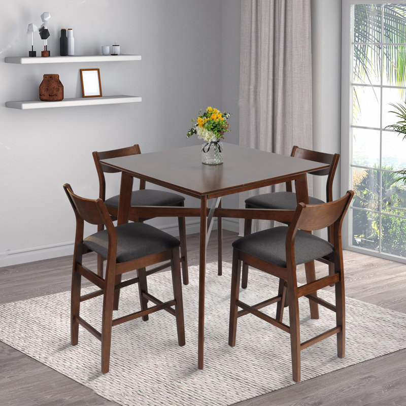 LUCKYREMORE 5-Piece Counter Height Dining Set | Wayfair