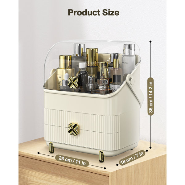 Mercer41 Makeup Storage Organizer Cosmetics Display Case with 2-Layer ...