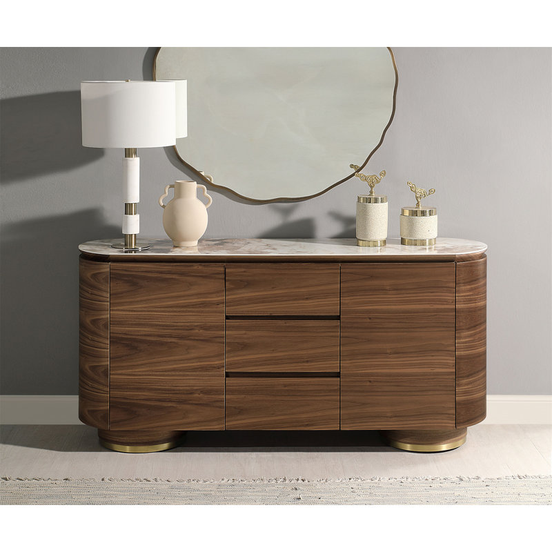 Latitude Run® Braydee 2 - Door Sideboard with Ceramic Top | Wayfair