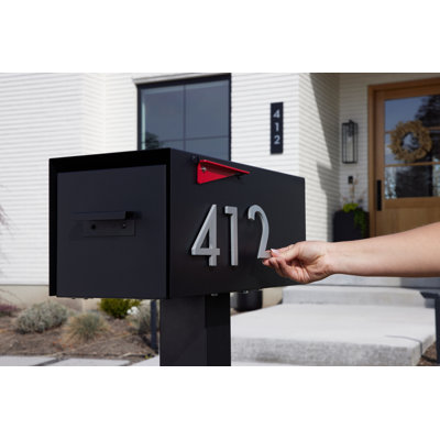 Post & Porch Malone Post Mounted Steel Mailbox & Reviews | Wayfair