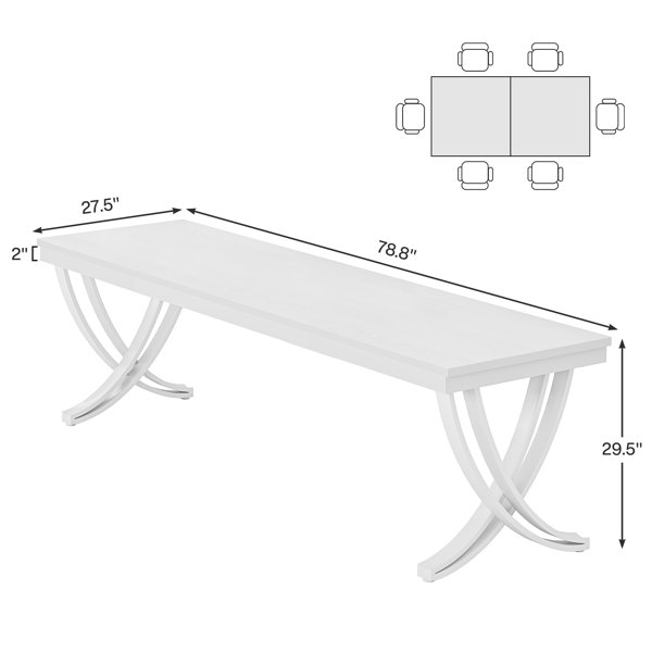 Wrought Studio™ Mesha 78.74'' Conference Table | Wayfair