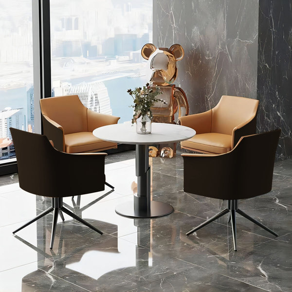 iCool Appliances 5 - Piece Leather Match Reception Set (Table Included ...