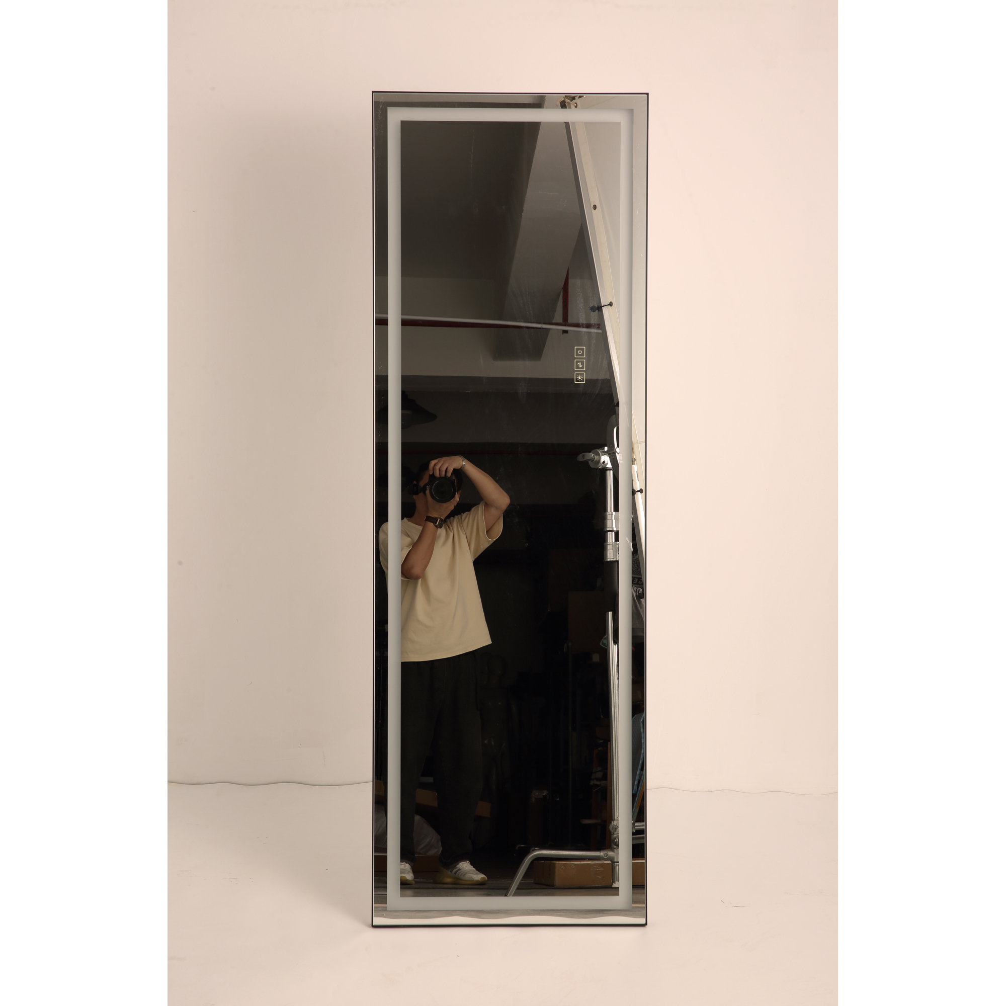 Latitude Run® LED Mirror Full Length Mirror with Lights Wide Standing ...