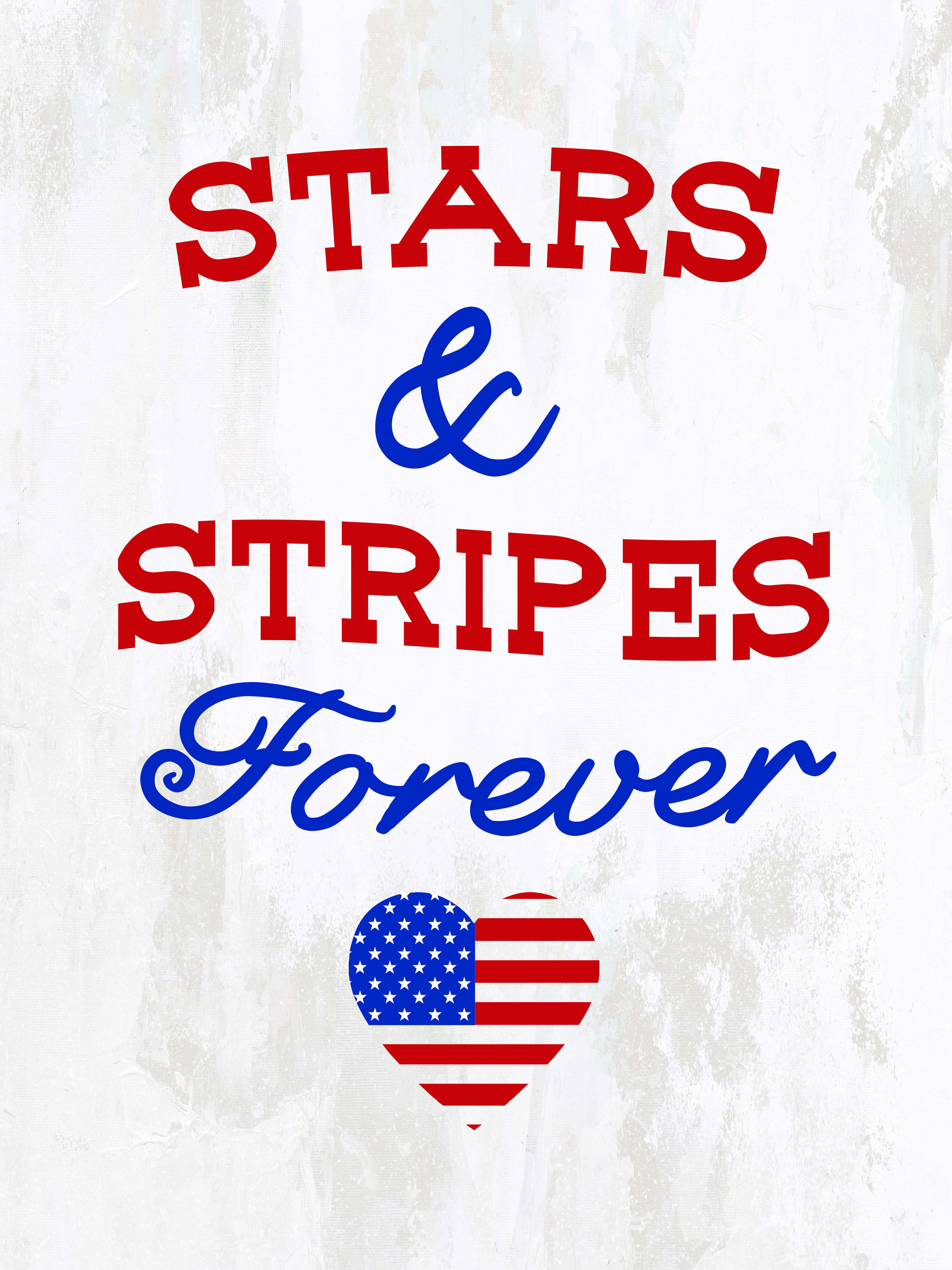Trinx Stars and Stripes Forever Flag Heart - Wrapped Canvas Print | Wayfair