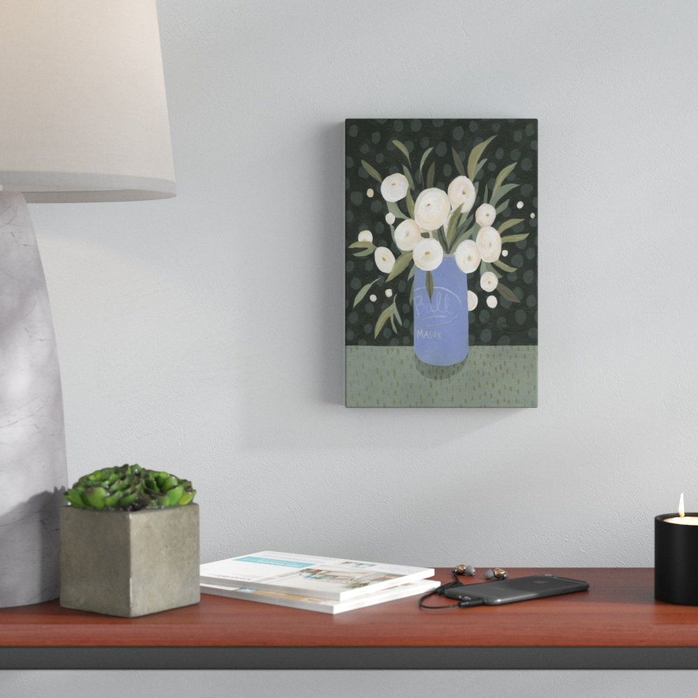 Winston Porter Mason Jar Bouquet I by Emma Scarvey - Wrapped Canvas ...