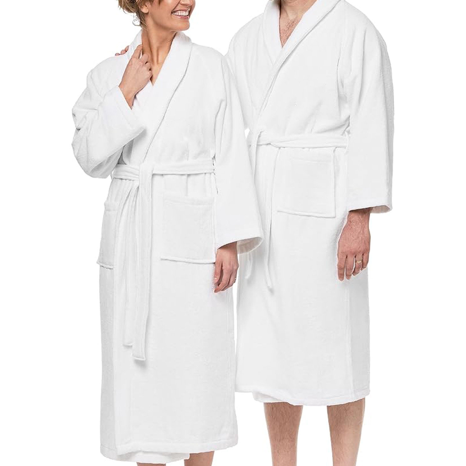 Red Barrel Studio® 2 Piece Cotton Velour Bathrobe Set, Personalized Bathrobes Monogrammed Robes ...