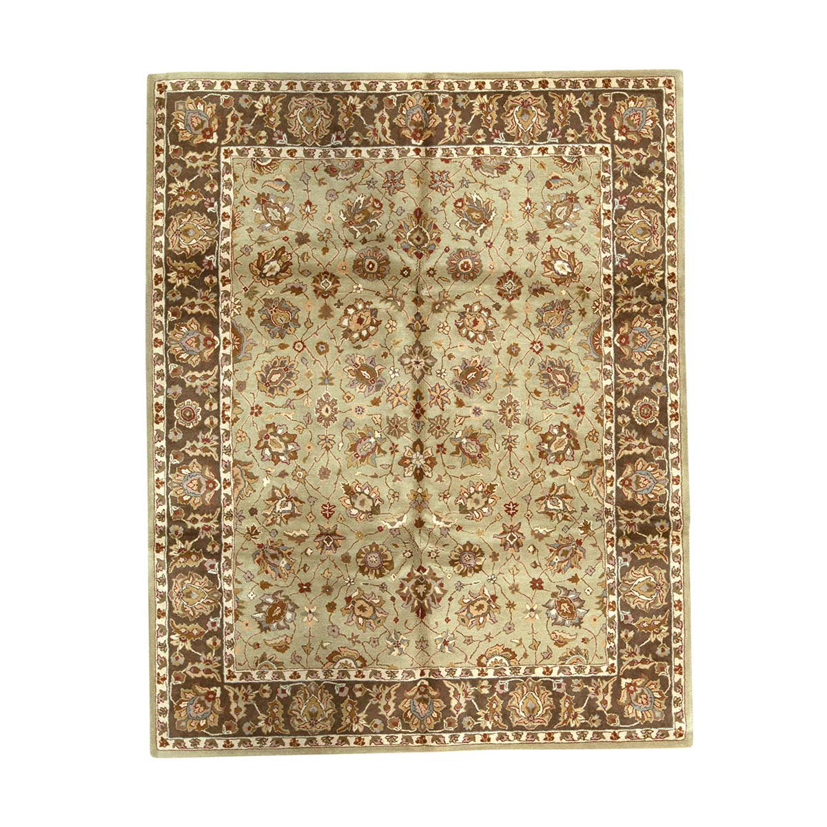 Bokara Rug Co., Inc. High-Quality Hand-Knotted Light Green/Brown Area ...
