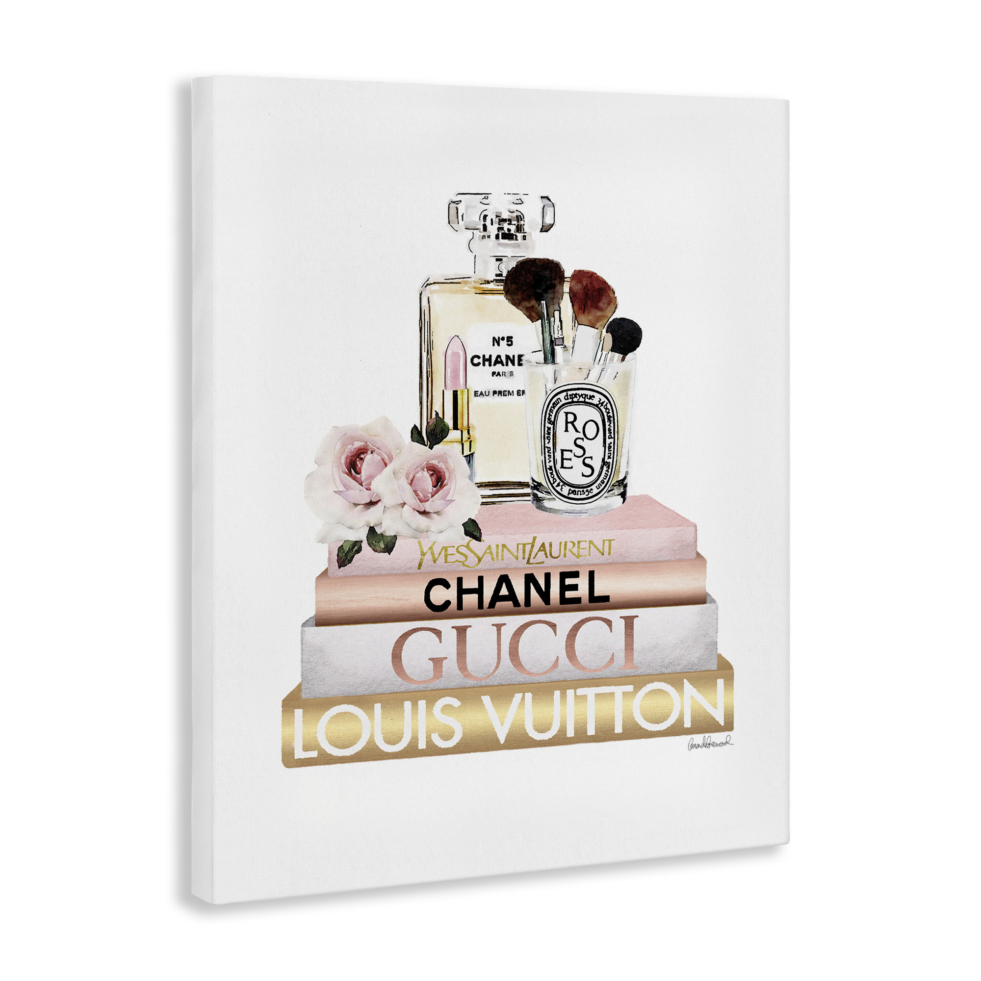 Stupell Industries Fashion Essentials With Iconic Glam Brands by Amanda ...