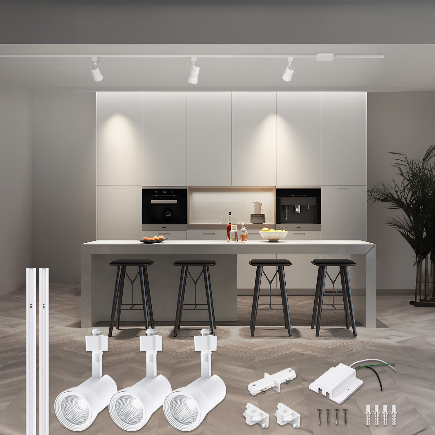 LEDVANS H Track Lighting Kit (Led Track Lighting Heads, Track Rails ...