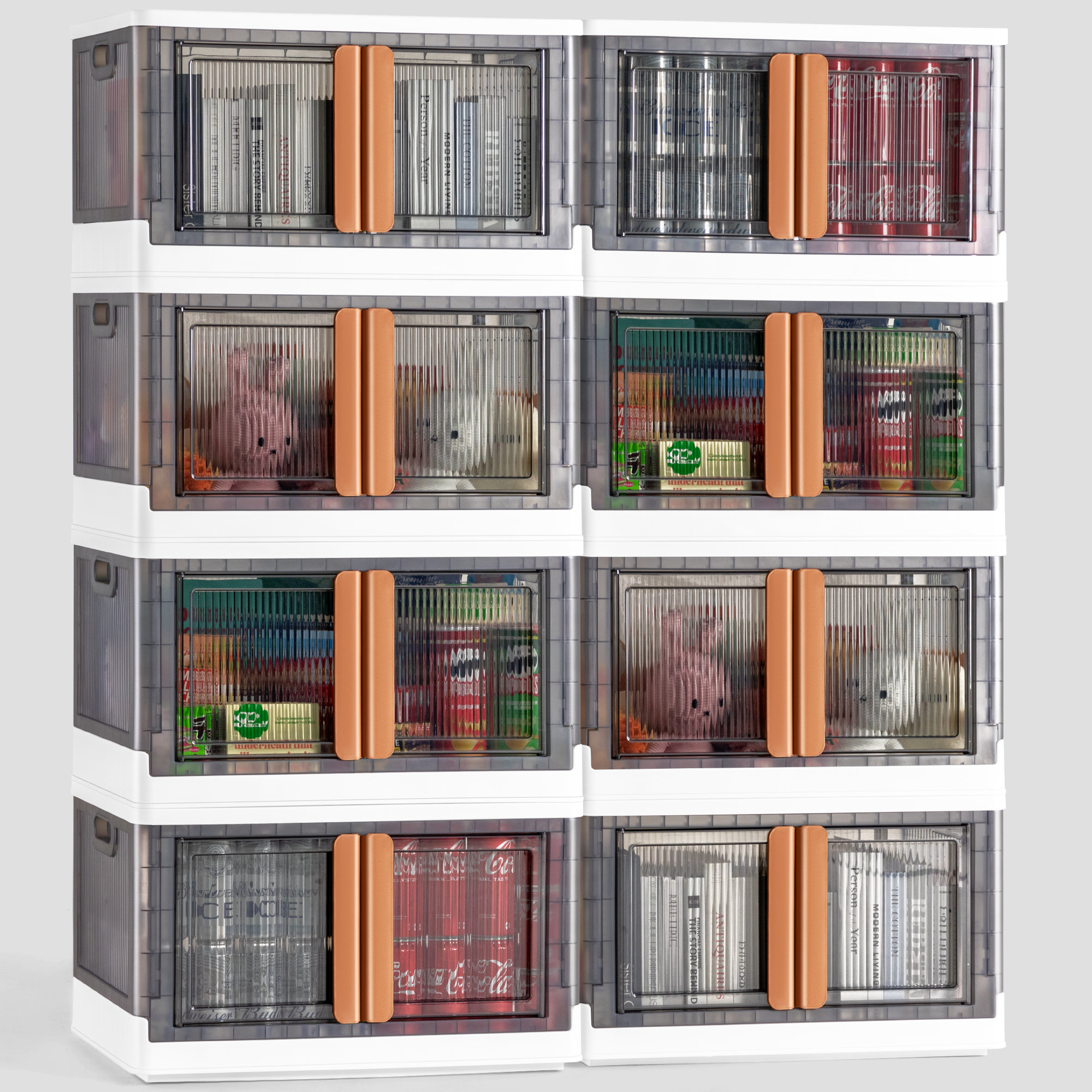 Devoko Collapsible Storage Bins With Lids, Stackable Storage Bins With ...