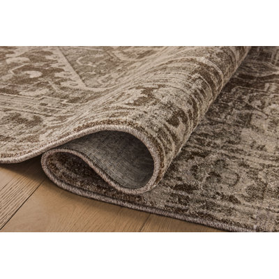 Magnolia Home by Joanna Gaines x Loloi Mona Cocoa / Stone Area Rug ...