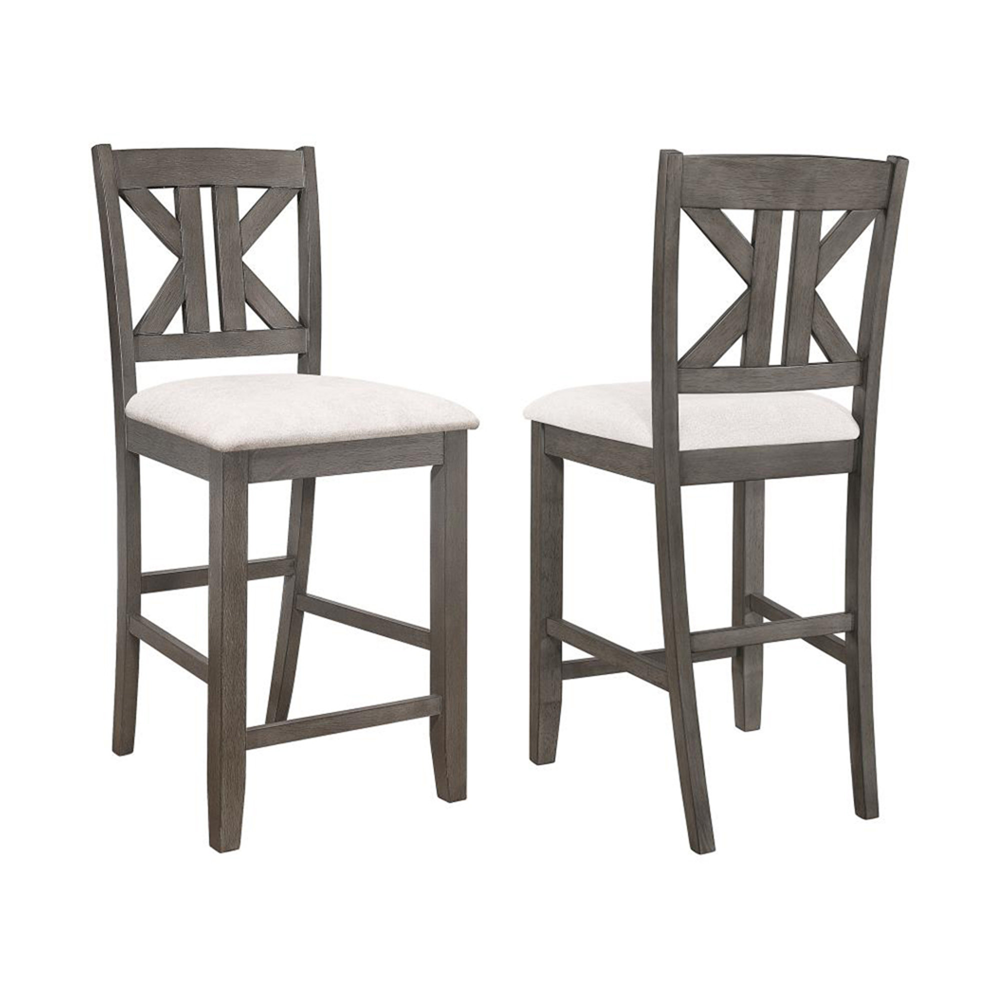 Red Barrel Studio® Set of 2 Counter Height Chairs with Cushion | Wayfair