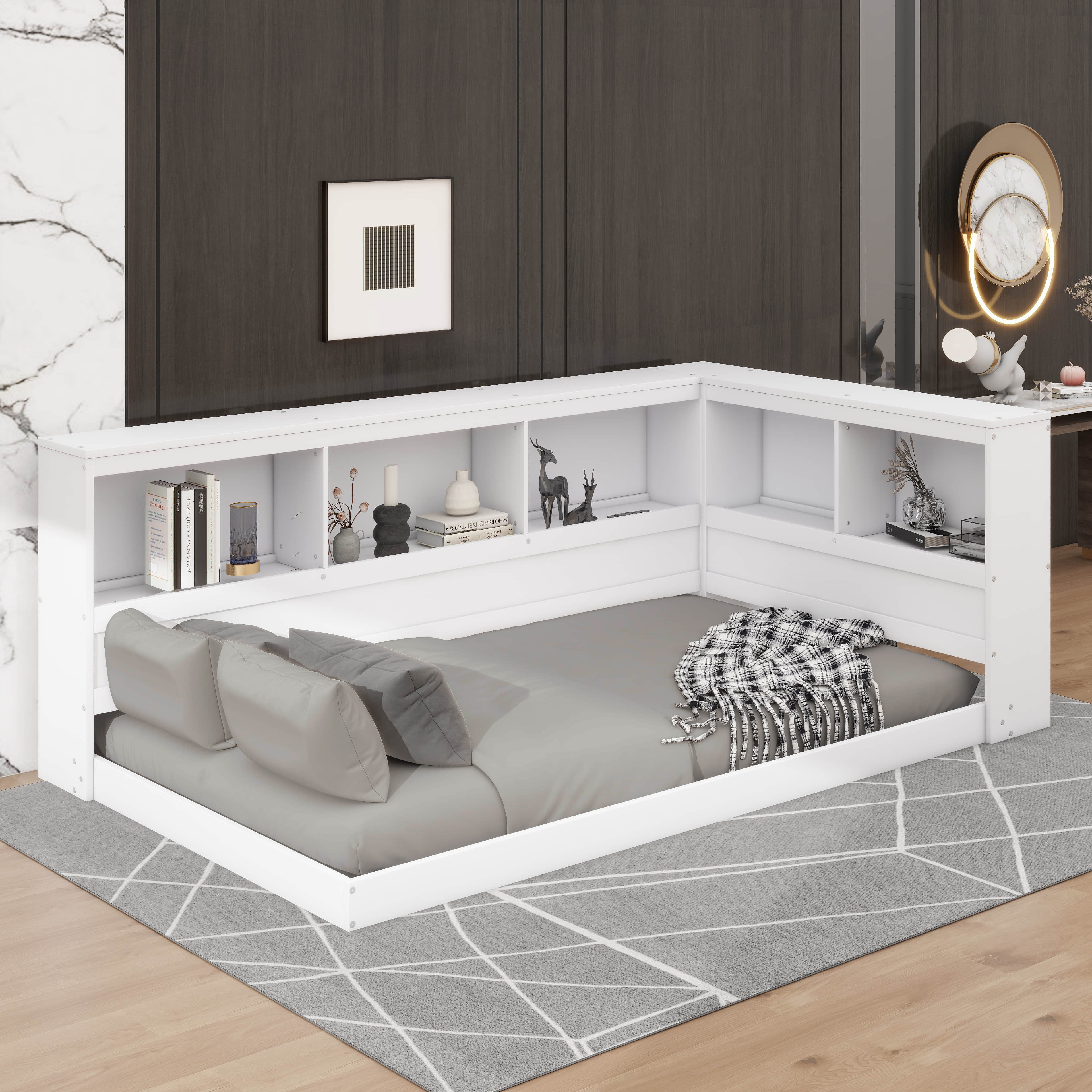 Latitude Run® Convenient Twin Size Daybed With Spacious Storage ...